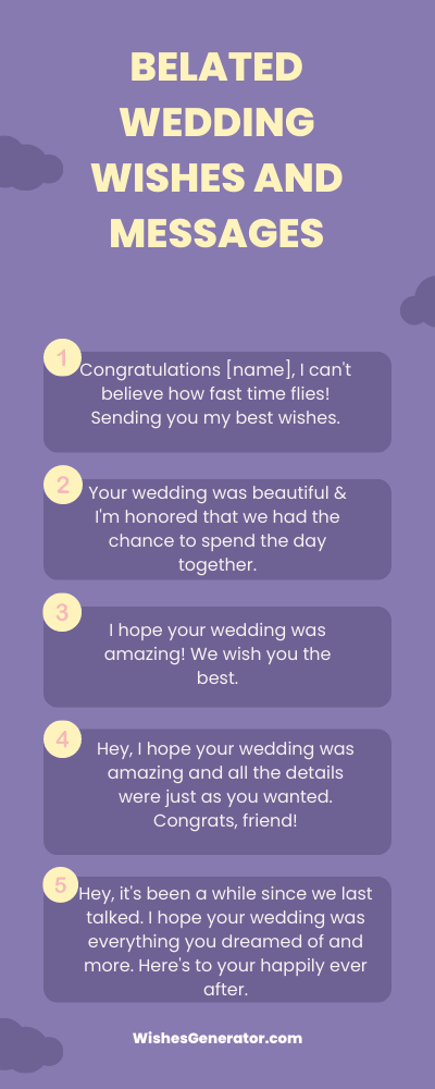 61 Belated Wedding Wishes and Messages