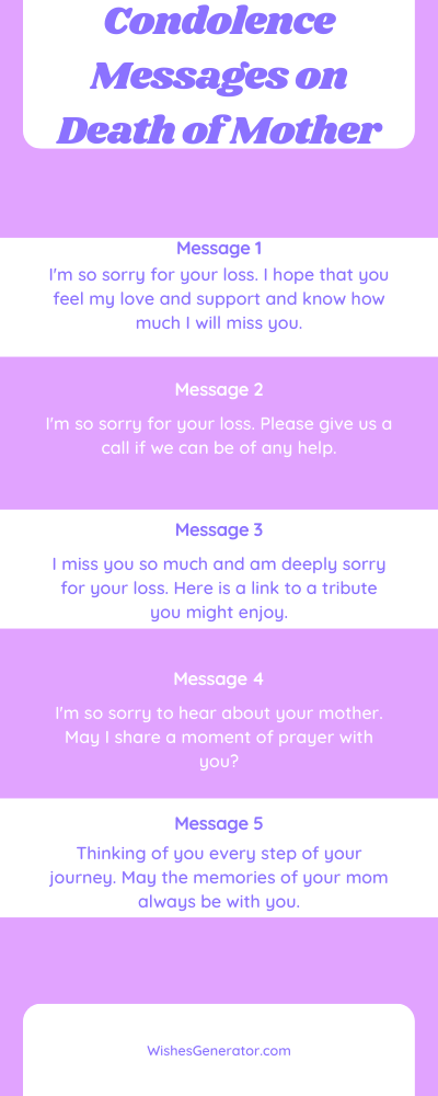 55 Condolence Messages on Death of Mother