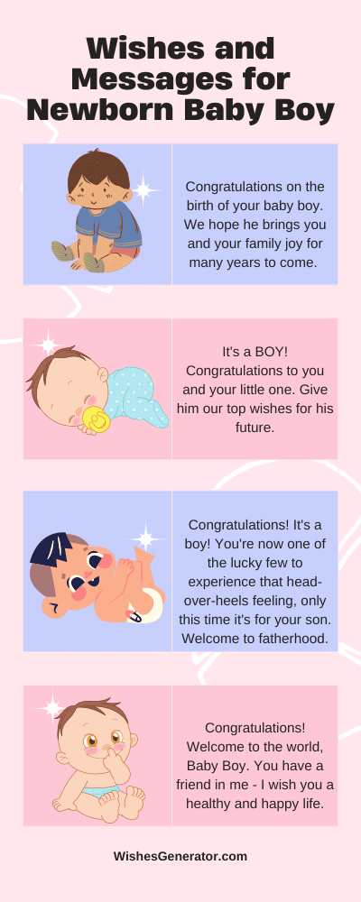 Congratulations for Baby Boy – 62 Wishes and Messages for Newborn Baby Boy