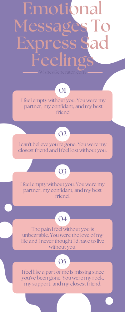 40 Emotional Messages To Express Sad Feelings
