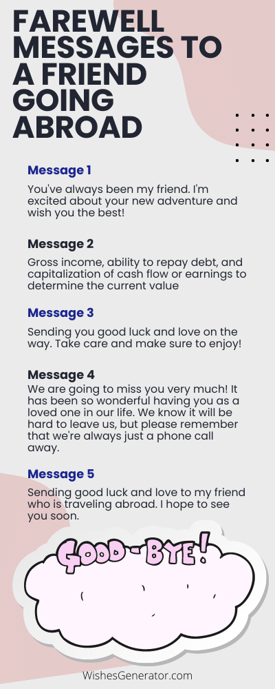 50 Farewell Messages To A Friend Going Abroad