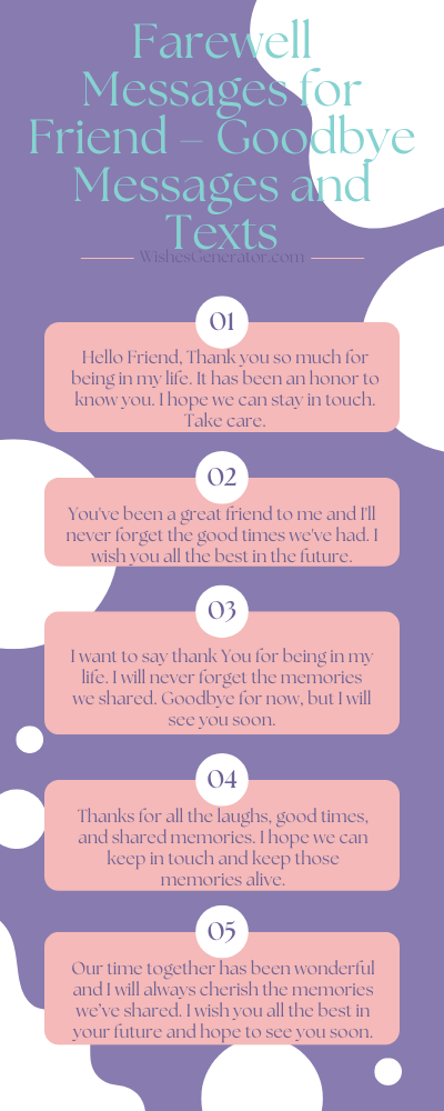 126 Farewell Messages for Friend – Goodbye Messages and Texts