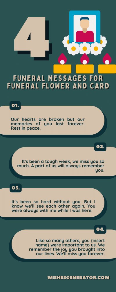 71 Funeral Messages for Funeral Flower and Card