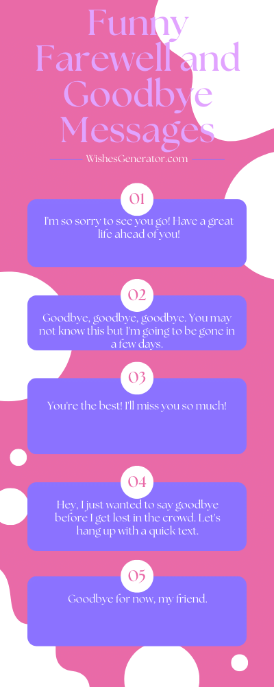 79 Funny Farewell and Goodbye Messages