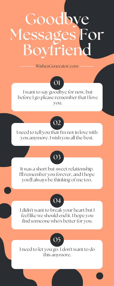 47 Goodbye Messages For Boyfriend
