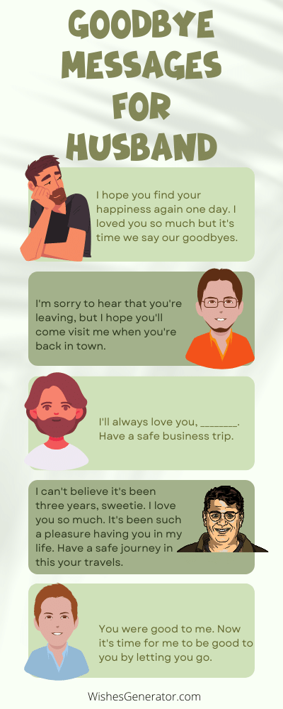 42 Goodbye Messages for Husband