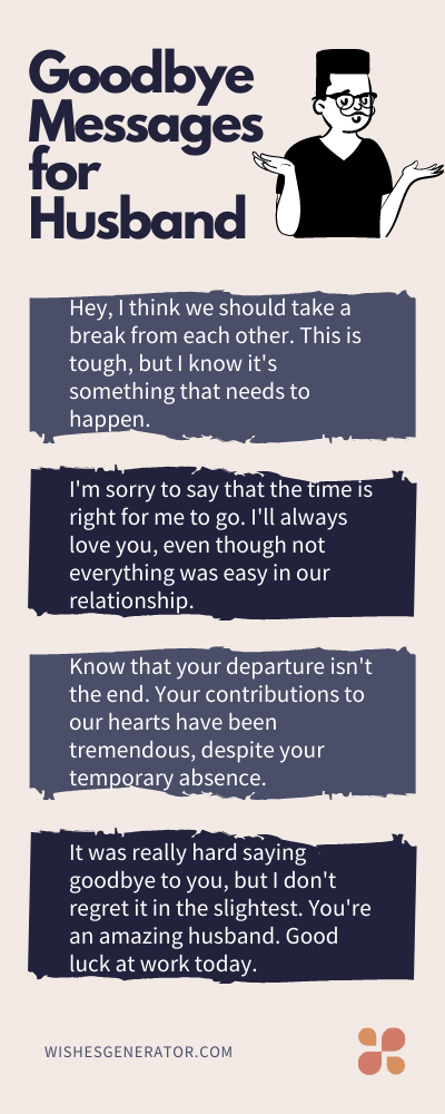 42 Goodbye Messages for Husband
