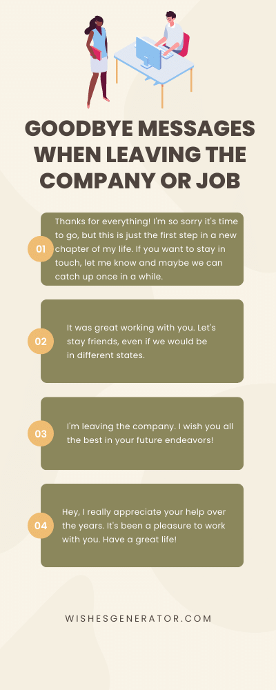 57 Goodbye Messages When Leaving The Company Or Job