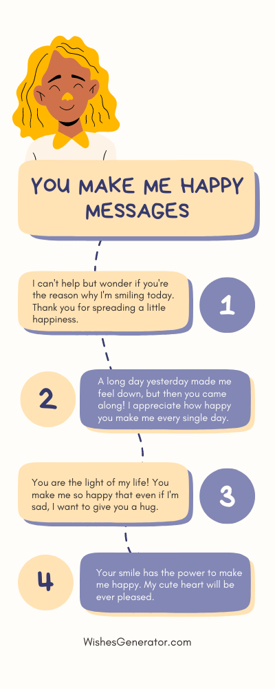 62 Happy Messages – You Make Me Happy Messages