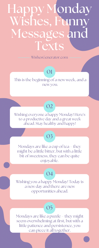 149 Happy Monday Wishes, Funny Messages and Texts