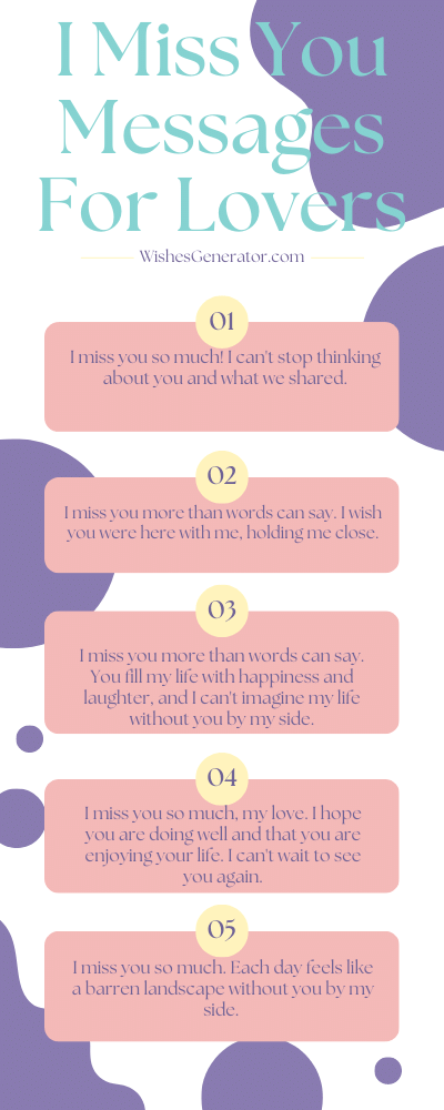 121 I Miss You Messages For Lovers