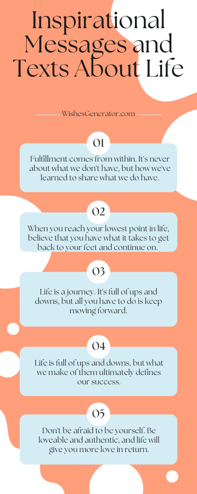 126 Inspirational Messages and Texts About Life