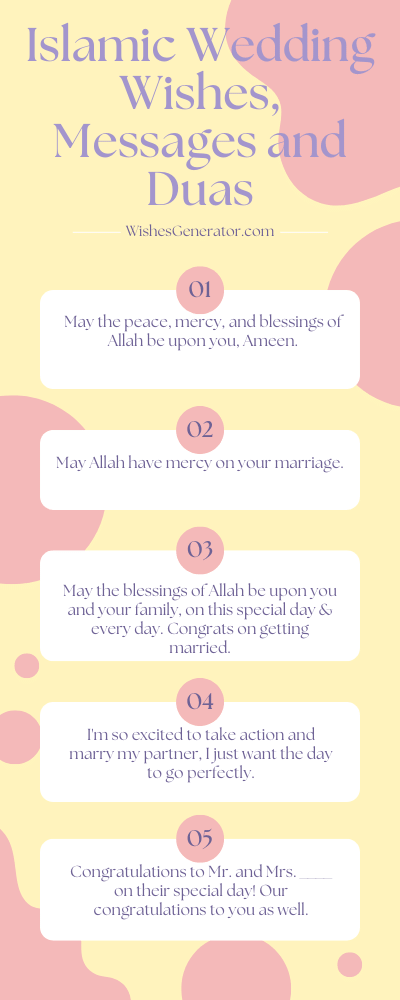 63 Islamic Wedding Wishes, Messages and Duas