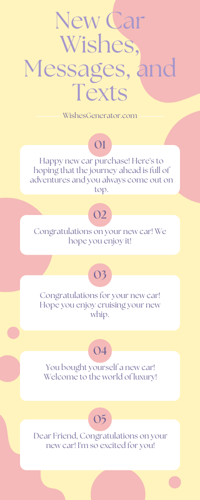 121 New Car Wishes, Messages, and Texts – Congratulations For New Car