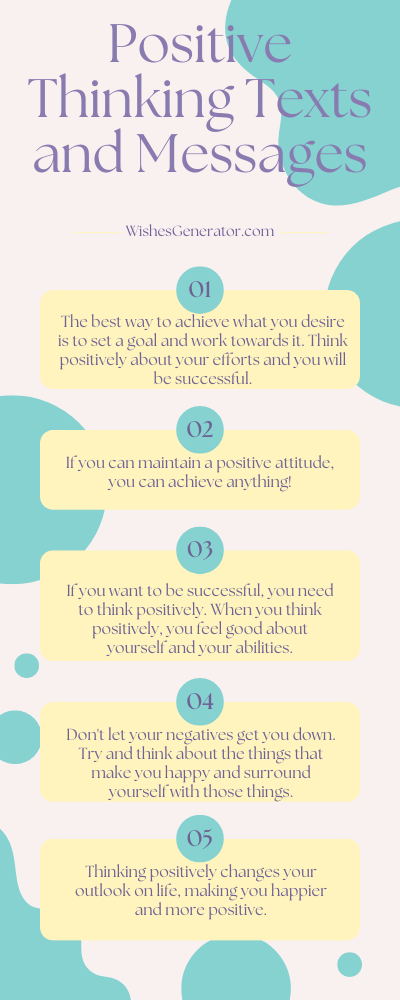 125 Positive Thinking Texts and Messages