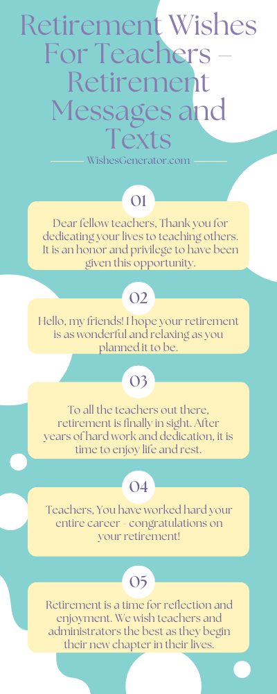 124 Retirement Wishes For Teachers – Retirement Messages and Texts