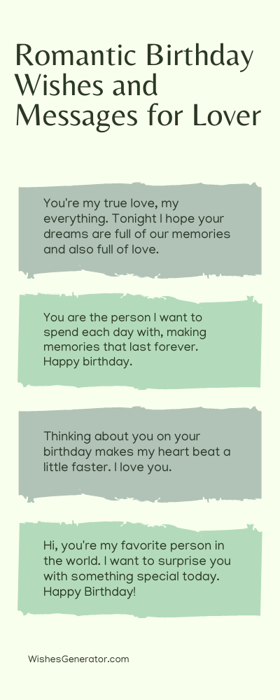 55 Romantic Birthday Wishes and Messages for Lover