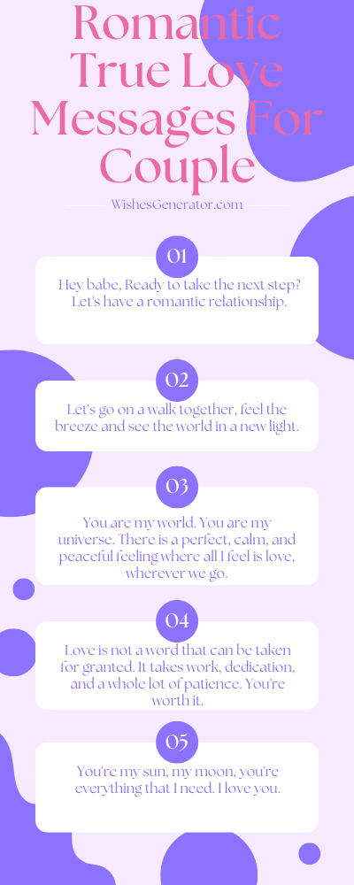 59 Romantic True Love Messages For Couple