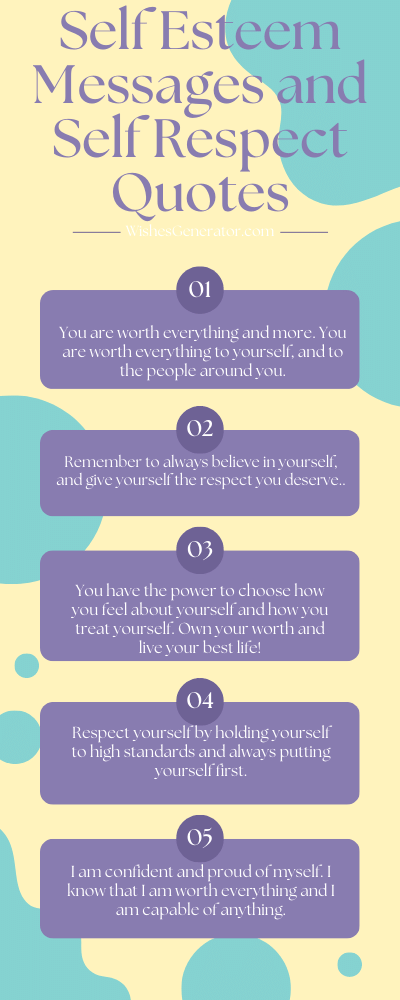 126 Self Esteem Messages and Self Respect Quotes