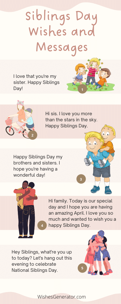 68 Siblings Day Wishes and Messages