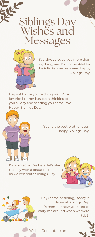 68 Siblings Day Wishes and Messages