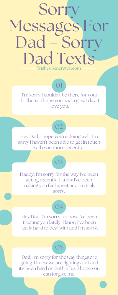 123 Sorry Messages For Dad – Sorry Dad Texts