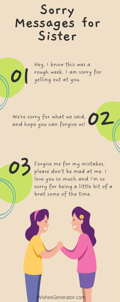 50 Sorry Messages for Sister – Apology Messages
