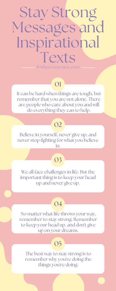 121 Stay Strong Messages and Inspirational Texts