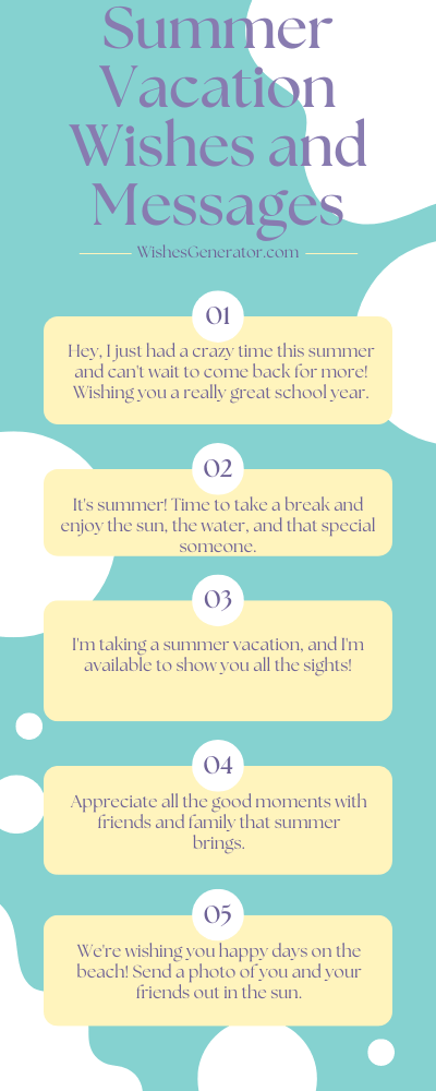 52 Summer Vacation Wishes and Messages