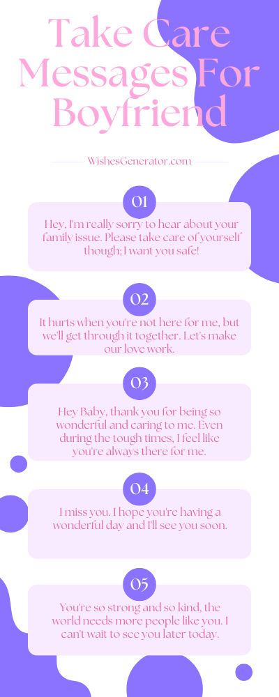 54 Take Care Messages For Boyfriend – Caring Love Messages
