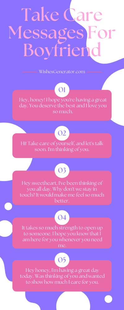 54 Take Care Messages For Boyfriend – Caring Love Messages