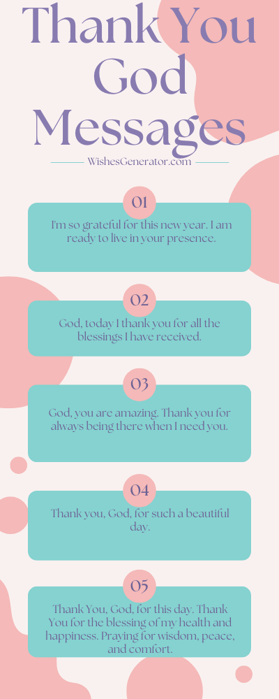62 Thank You God Messages