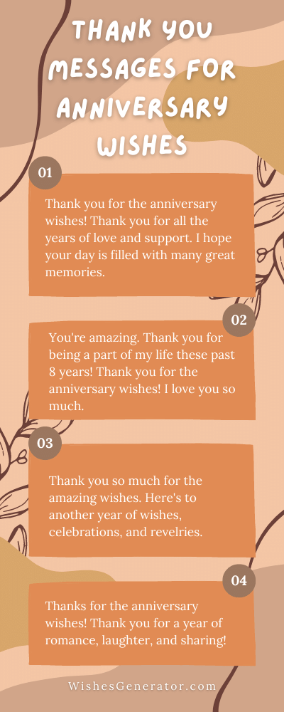 58 Thank You Messages for Anniversary Wishes