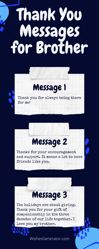 68 Thank You Messages for Brother