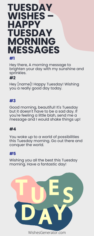 71 Tuesday Wishes – Happy Tuesday Morning Messages