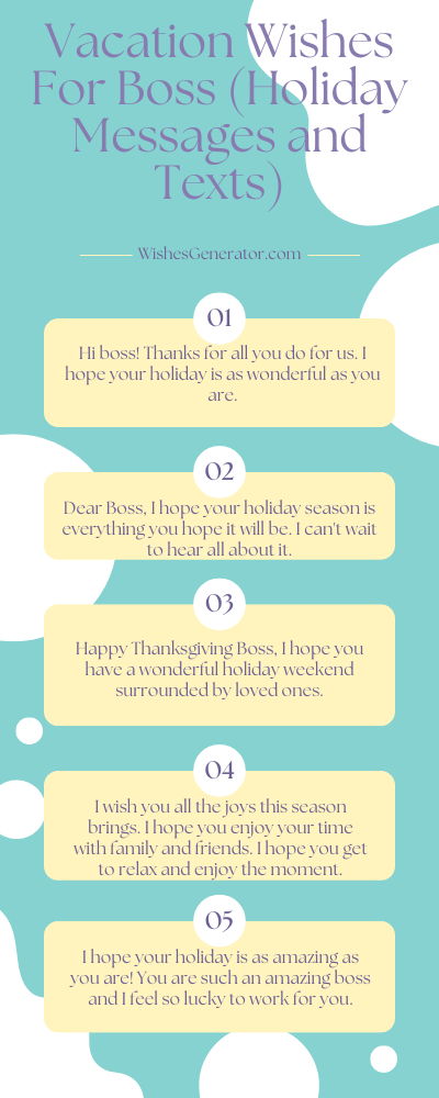 122 Vacation Wishes For Boss – Holiday Messages and Texts