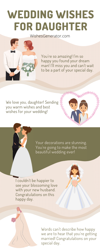 67 Wedding Wishes for Daughter – Congratulation Messages