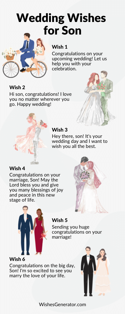 55 Wedding Wishes for Son – Congratulations Messages and Prayers