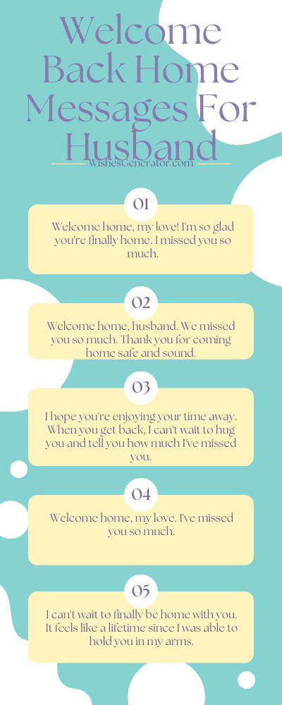 122 Welcome Back Home Messages For Husband