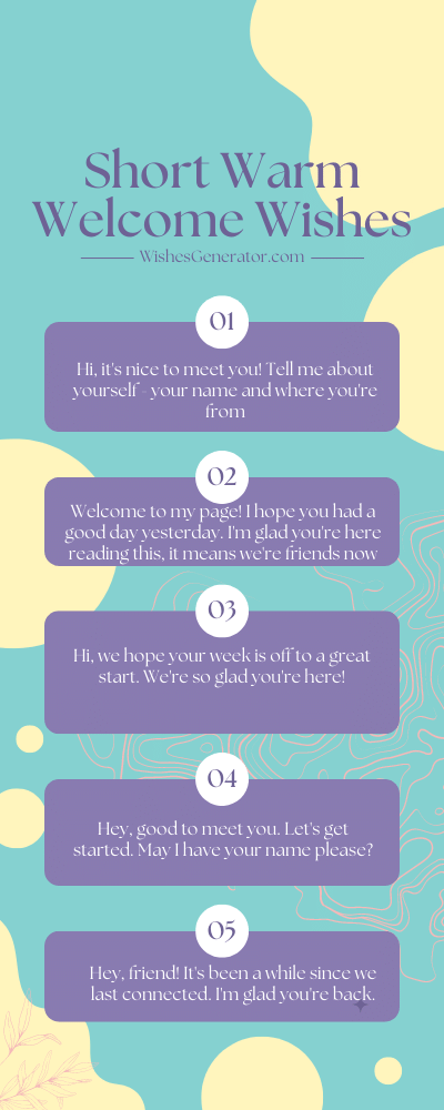 65 Welcome Messages – Short Warm Welcome Wishes