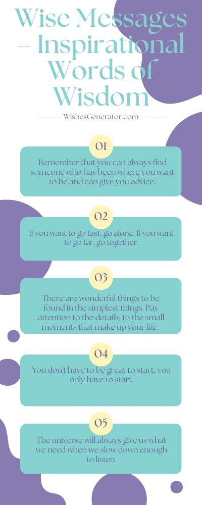 125 Wise Messages – Inspirational Words of Wisdom