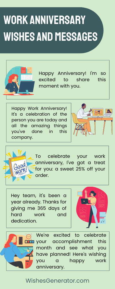 61 Work Anniversary Wishes and Messages